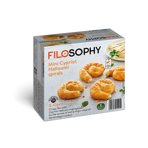Filosophy mini spirals with halloumi 450g – Hellenic Grocery